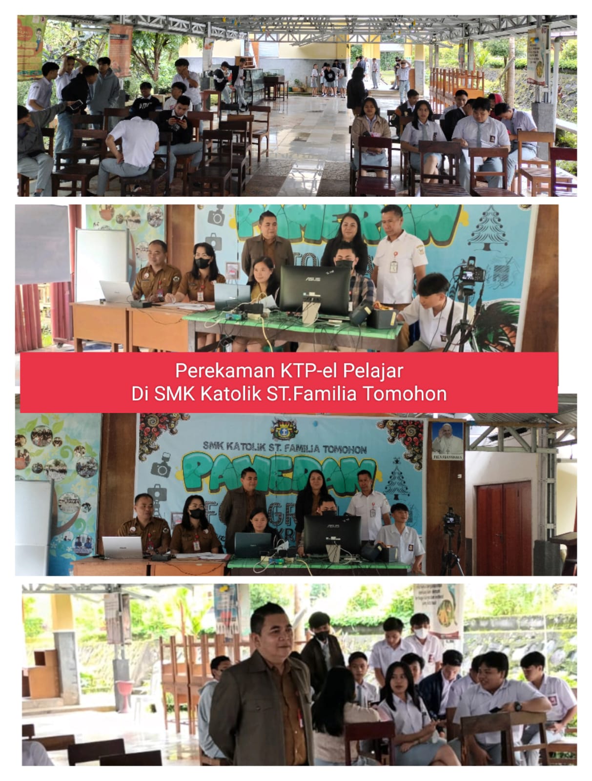 Perekaman KTP-el SMK Katolik ST. Familia Tomohon – Disdukcapil Kota Tomohon