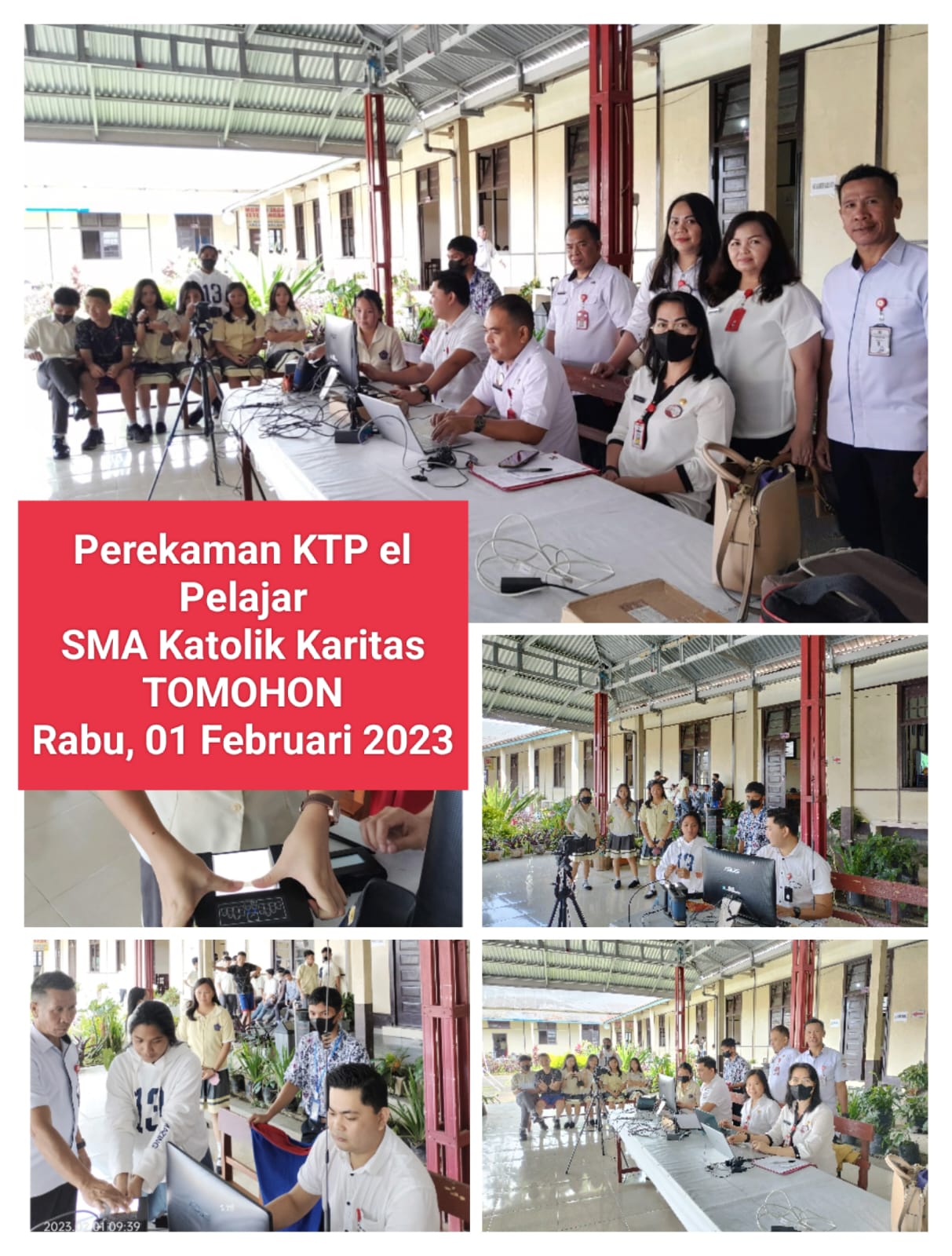 Perekaman KTP-el SMA Katolik Karitas Tomohon – Disdukcapil Kota Tomohon