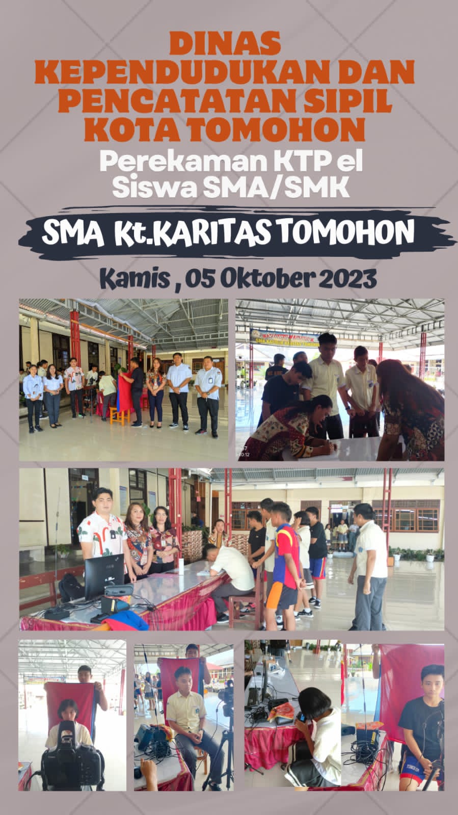 Jemput Bola Perekaman KTP-el di SMA Katolik Karitas Tomohon ...
